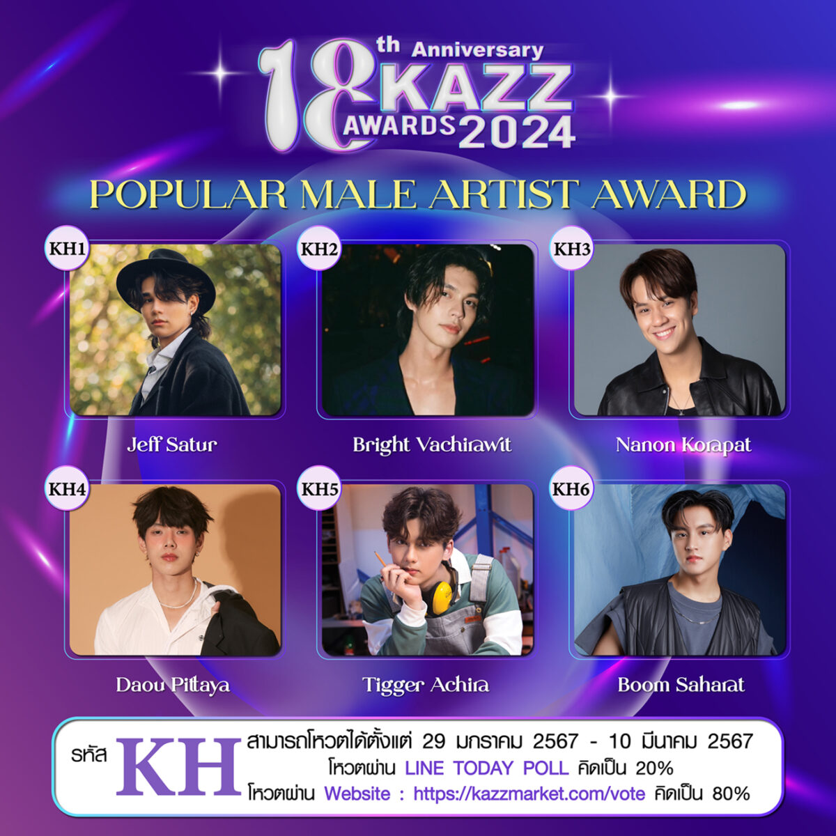 VOTE KH Popular Male Artist Award 2024 – KAZZ Market Worldwide
